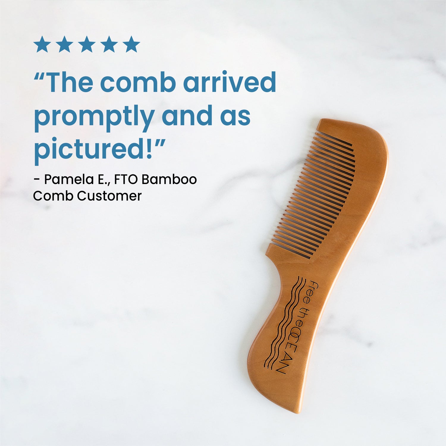 100% Bamboo Comb for All Hair Types | Free the Ocean | Free the Ocean