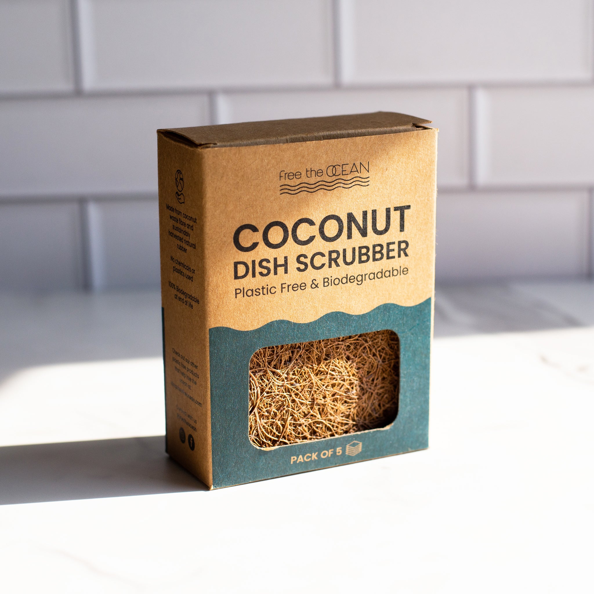 Eco Friendly Dish Scrubber | Coconut Dish Scour Pads | Free The Ocean ...