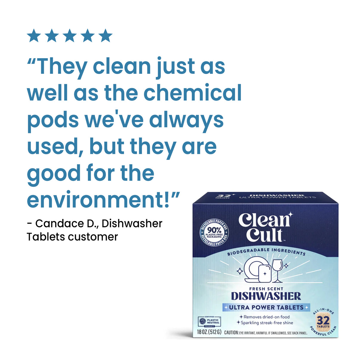 Plastic Free Dishwasher Tablets in Lemongrass | Free the Ocean | Free ...