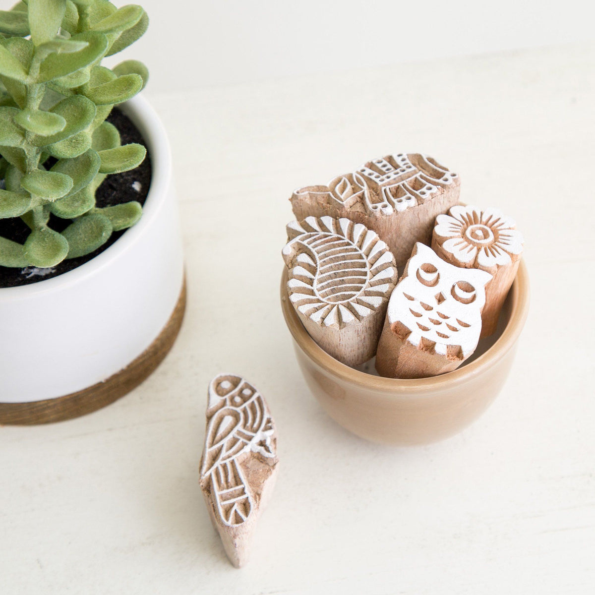 Mini Block Print Stamps Set | Free the Ocean