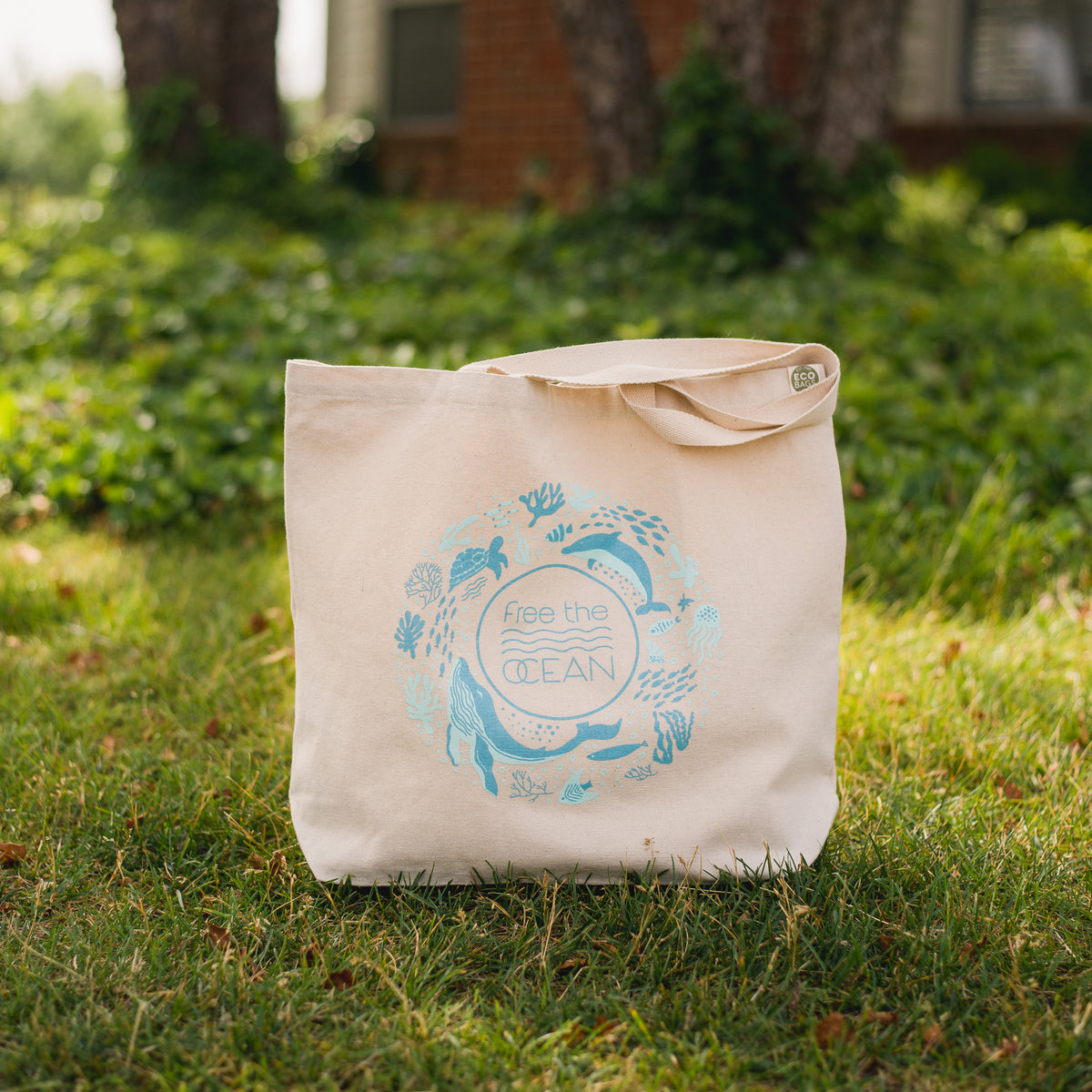 Ocean Lovers Custom Reusable Tote Bag | Free the Ocean | Free the Ocean