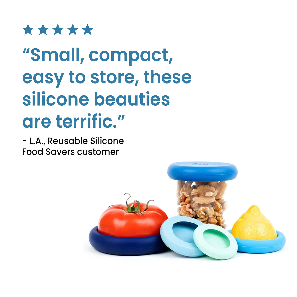 Reusable Silicone Food Savers - 2 Color Sets | Free the Ocean | Free ...